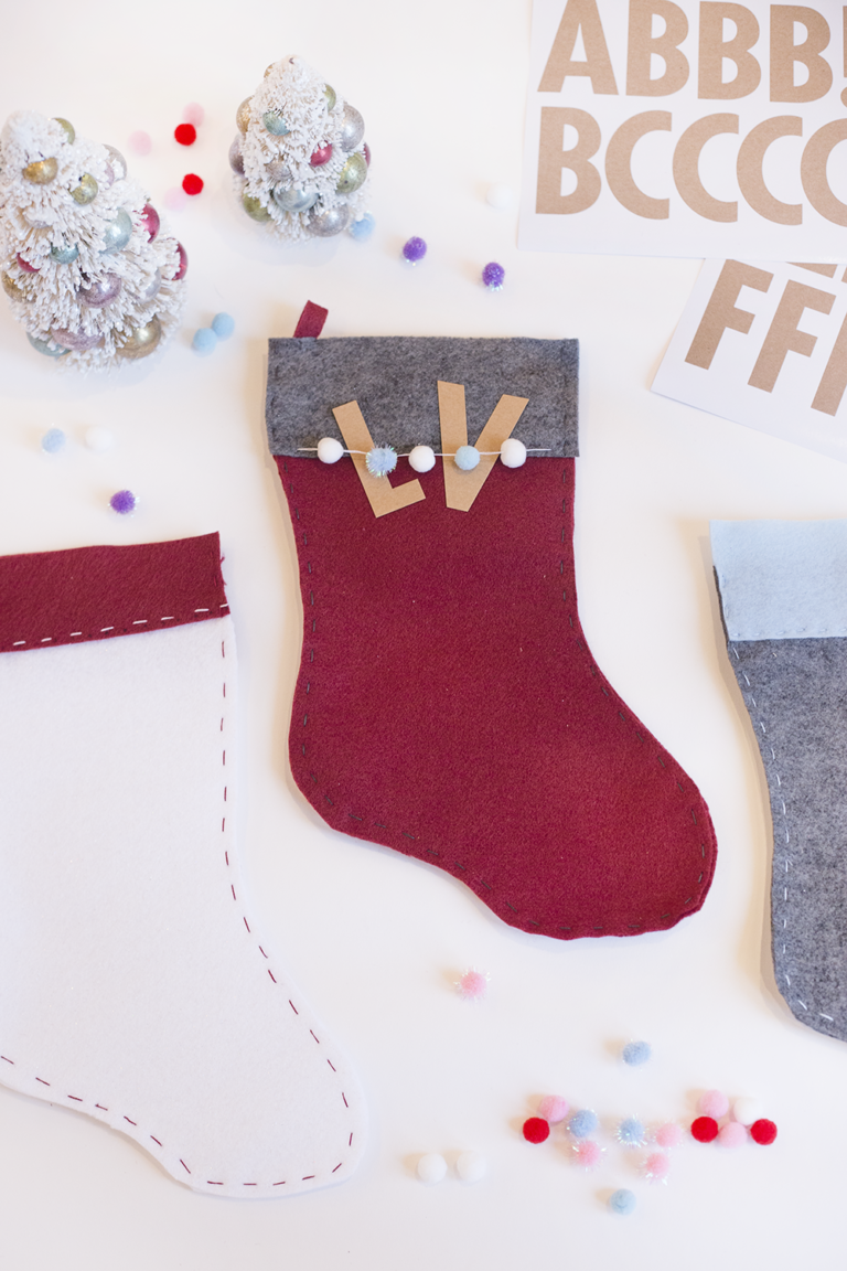 DIY Hand-Stitched Felt Stocking - Lily & Val Living