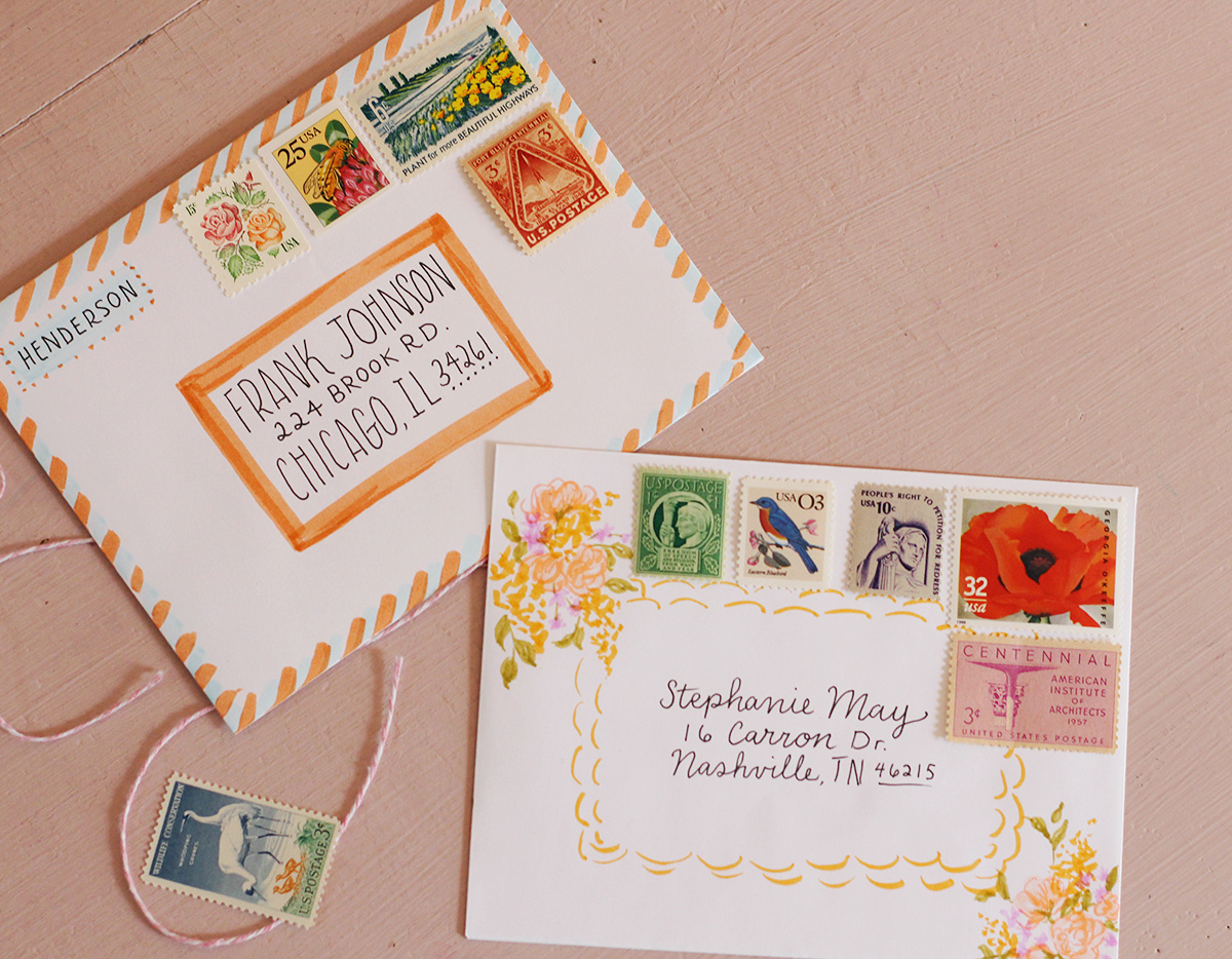 Envelope Addressing and Decorating Inspiration Using Tombow Dual Brush ...